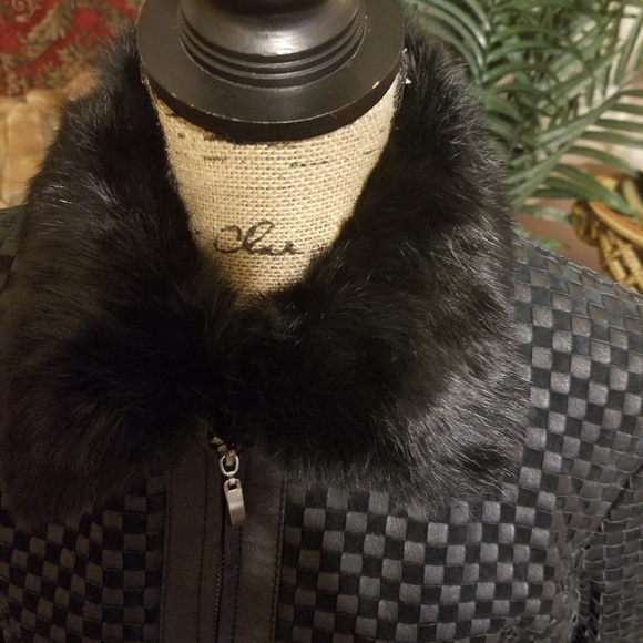 Apostrophe | Jackets & Coats | Nwt Leather Basket Weave Jacket | Poshmark